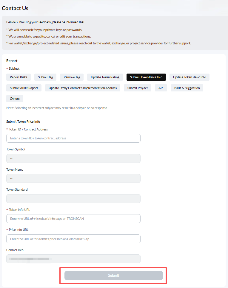 How to update token information? – TRONSCAN Support Center